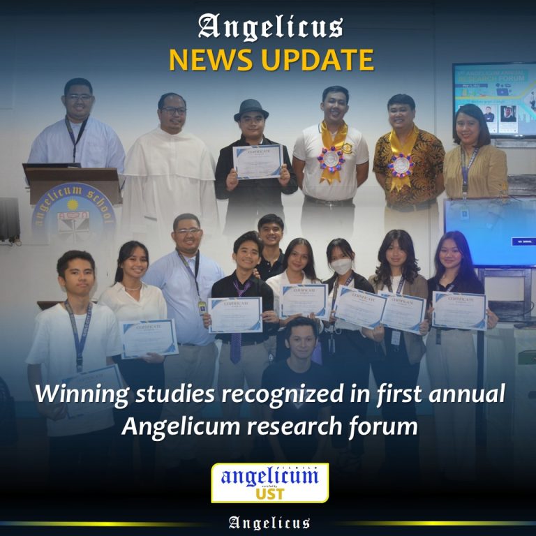 Winning studies recognized in first Angelicum research forum | Angelicum School